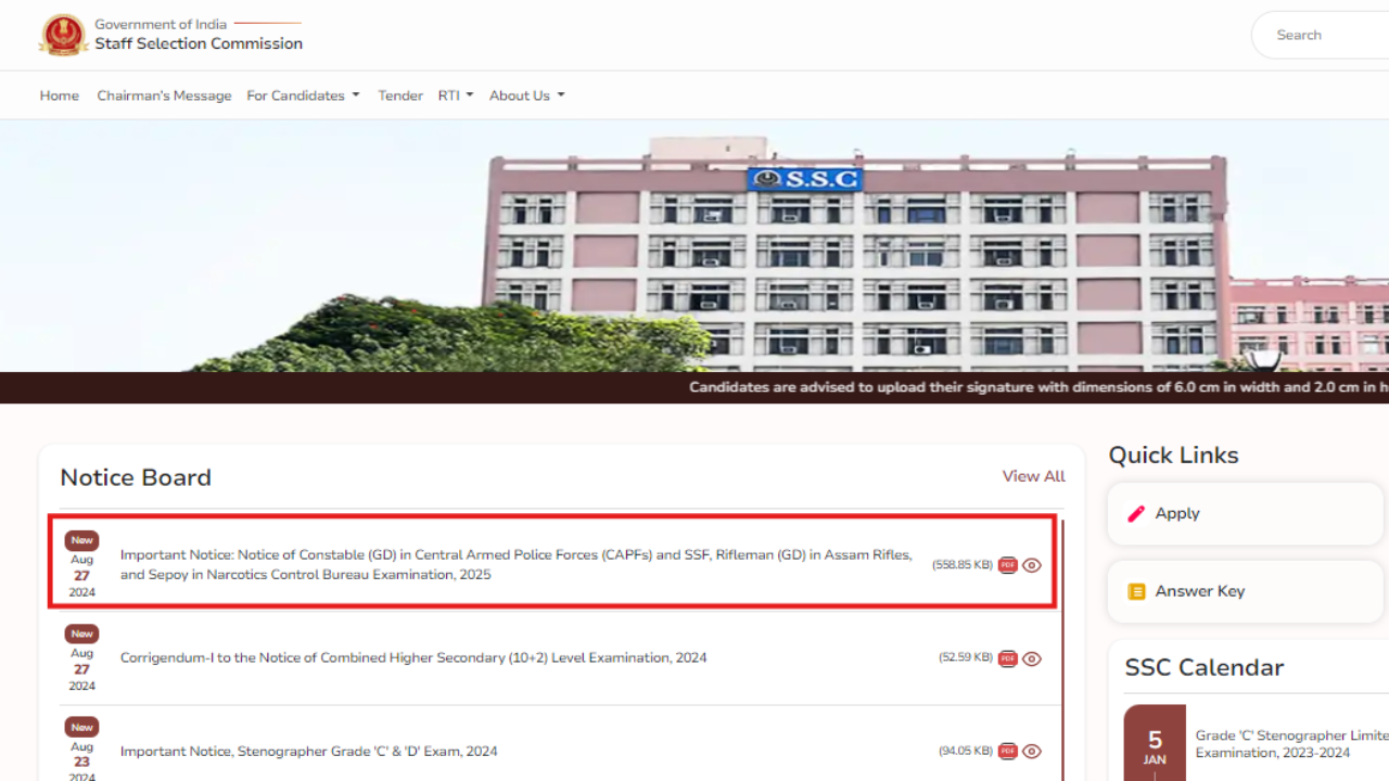 SSC GD Constable 2025 notification delayed: New release date announced ...