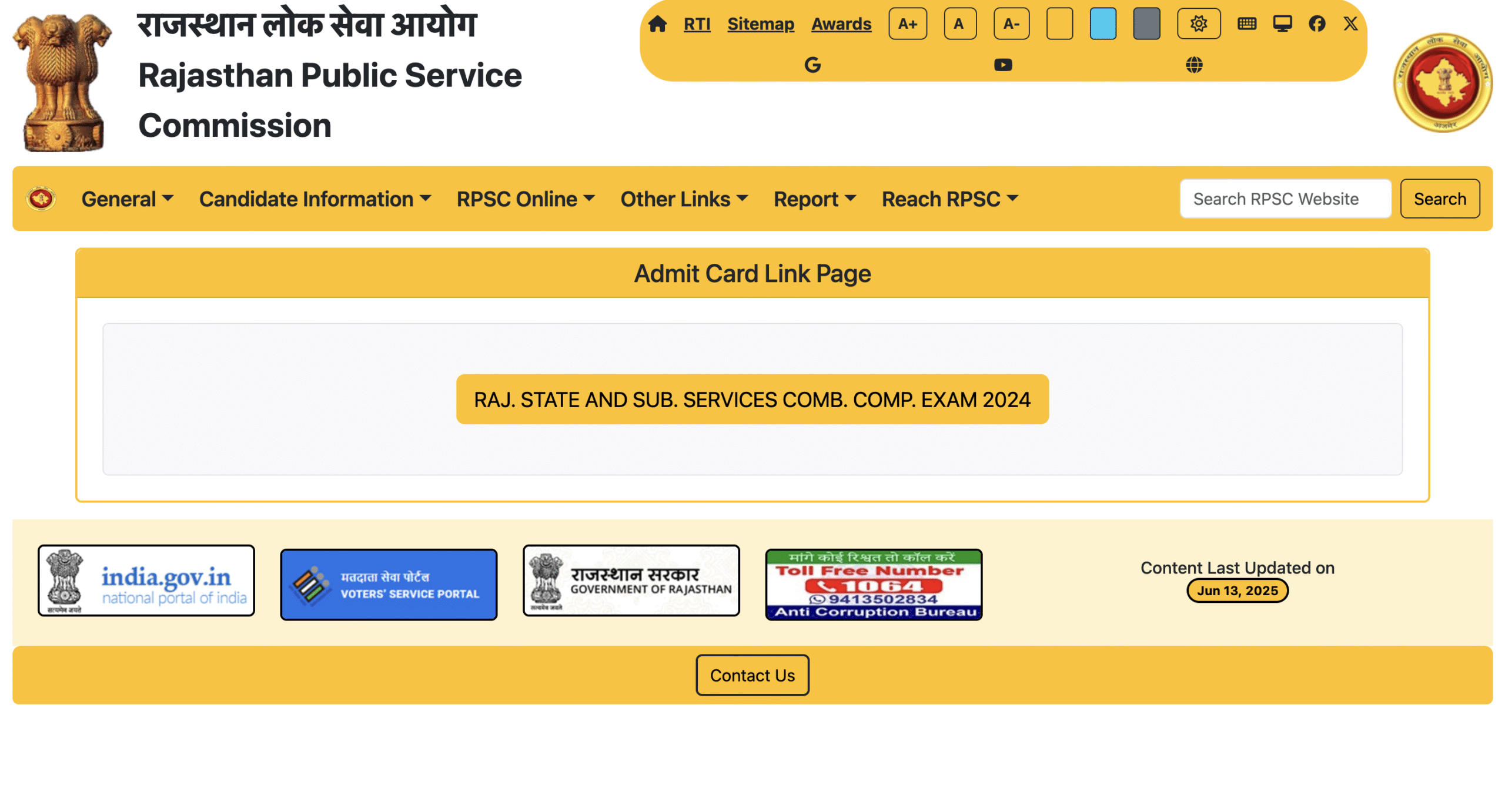 RPSC RAS admit card 2025 for mains released at rpsc.rajasthan.gov.in ...
